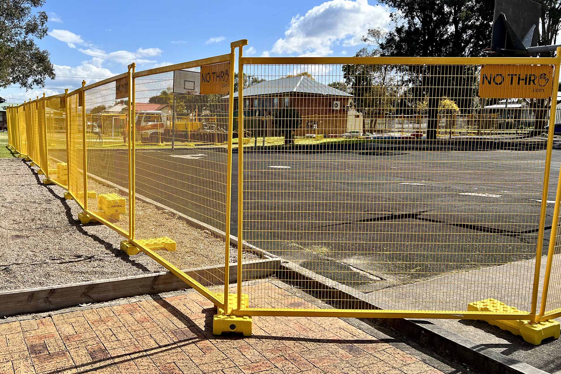 No Thru Temporary Fence - Fencing Industry Australia